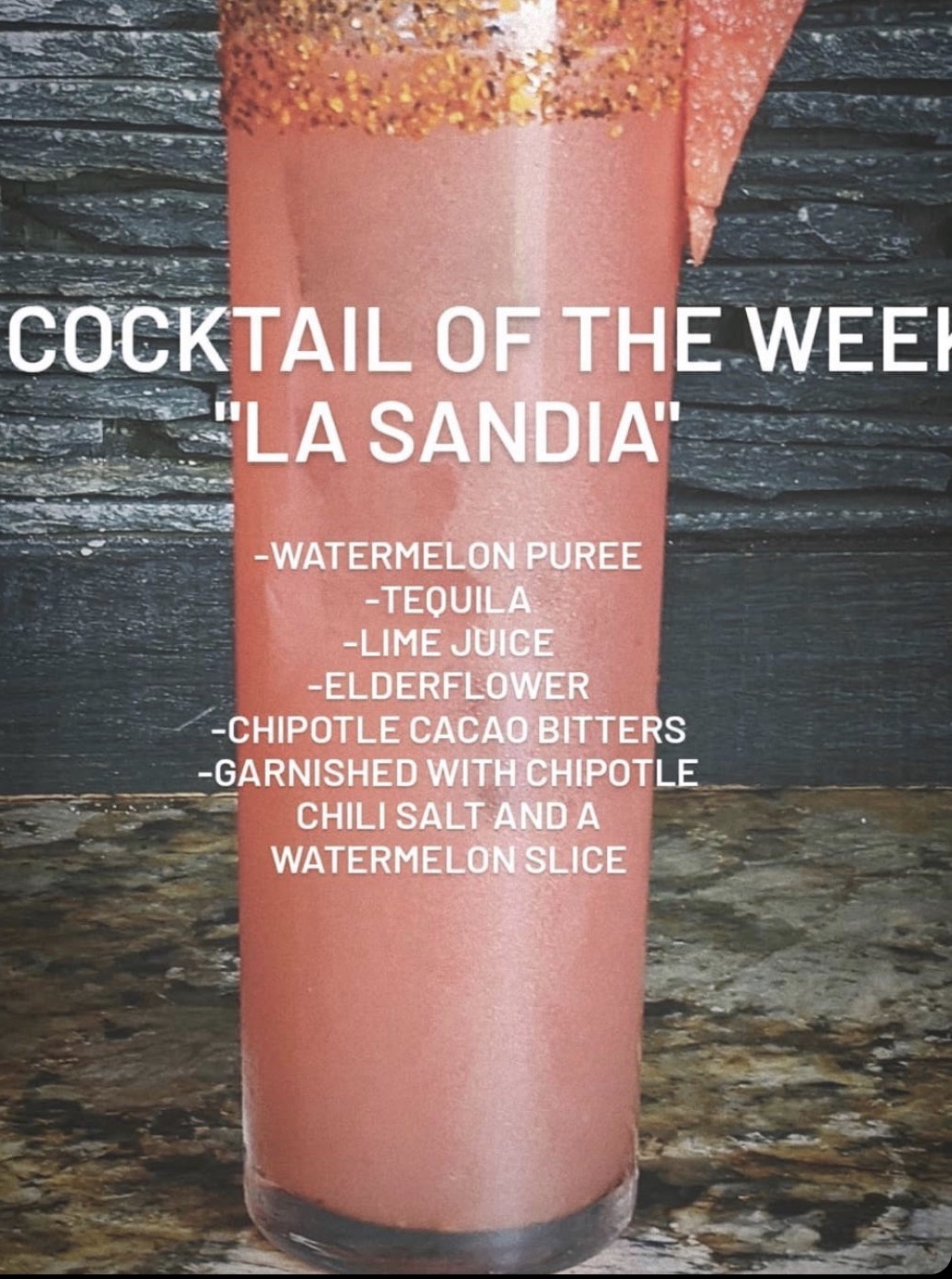 Mezcal Verde cocktail at Margos - Mezcal Week